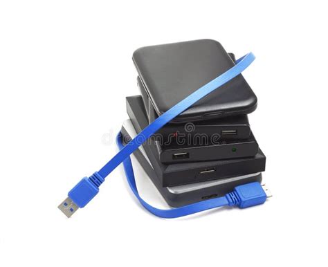 Computer Hard Disks And USB Cable Stock Photo Image Of Connector Adapter