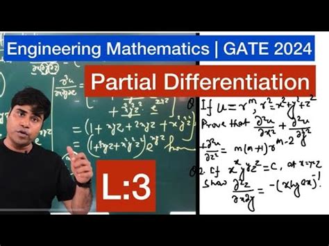 Partial Differentiation L Differential Calculus Engineering Mathematics IIT JEE GATE