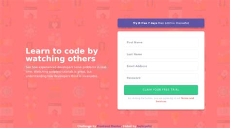Frontend Mentor Form Validation With Vanilla Js Coding Challenge Solution