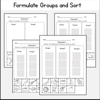 Sort And Classify Pictures Objects Categories Cut And Glue Worksheets L K A