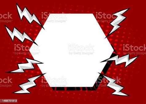 빈 육각형 모양의 빨간색 팝 아트 배경 추상 만화책 벡터 일러스트 레이 션입니다 6에 대한 스톡 벡터 아트 및 기타 이미지