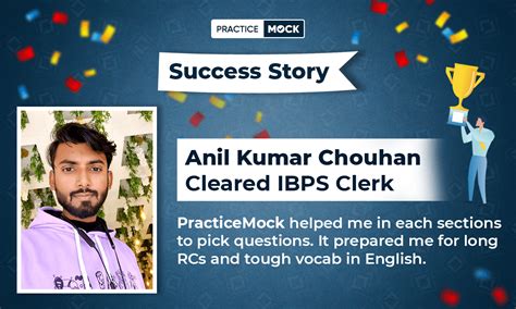 Success Story Of Anil Kumar Chouhan Cleared Ibps Clerk Practicemock