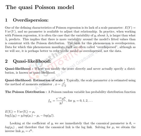 the quasi poisson model regression analysis iii