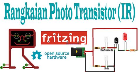 Ramaidar Elektronika Fritzing Rangkaian Photo Transistor Ir