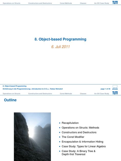 08 Object Based Programming Pdf Constructor Object Oriented Programming Programming