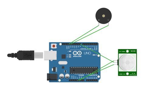 Circuit Design Alarm Anti Maling Tinkercad