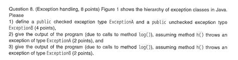 Solved Question 8 Exception Handling 8 Points Figure 1