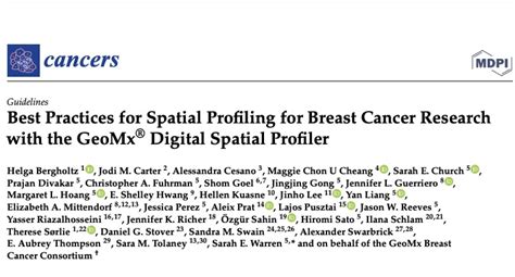 Best Practices For Spatial Profiling For Breast Cancer Research With