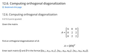 Solved 126 ﻿computing Orthogonal Diagonalization
