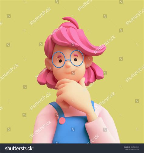 Portrait Cute Casual Kawaii Smiling Funny Stock Illustration Shutterstock