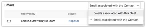 Associating Emails With Deals Tips Zoho Crm