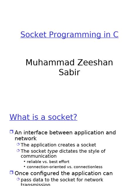 Lecture 12 Windows Sockets Pdf Port Computer Networking Network Socket