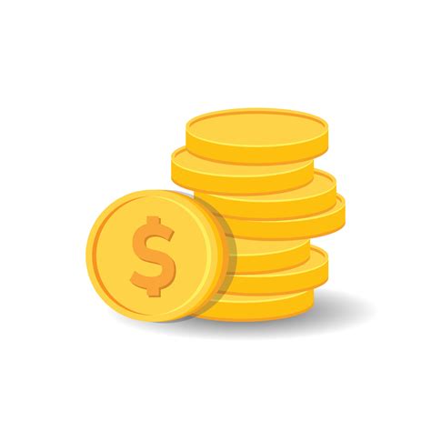 coin icon in flat style money stack vector illustration on white isolated background cash
