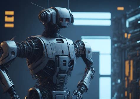 Robot Ai Powered Technology Background For Enhanced Visual Experiences Generative Ai Stock