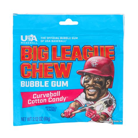 Big League Chew Cotton Candy Baseball Gum Rainbowland Candy Co