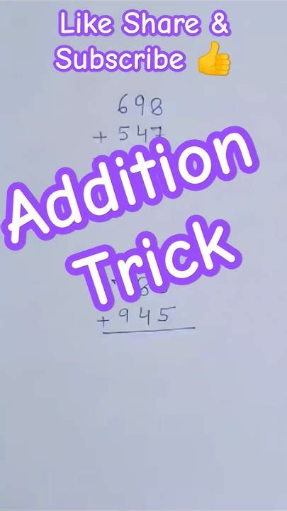 Addition Trick Maths Viralvideo Shorts Trending Fast Easy 2025 India Youtube