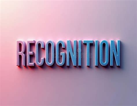 3d Text Recognition With A Multicolored Gradient Background Stock