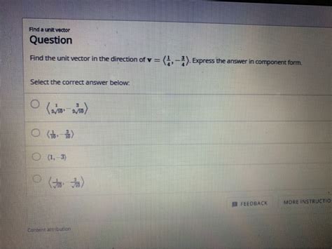 Solved Find A Unit Vector Question Find The Unit Vector In Chegg Com