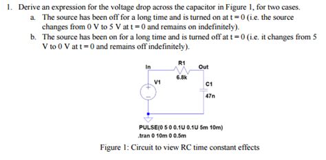 Solved Derive An Expression For The Voltage Drop Across The