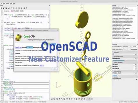 OpenSCAD New Features Customizer And Code Hints YouTube