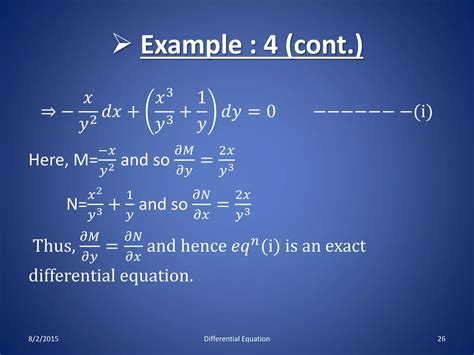 Exact And Non Differential Equation Pptx