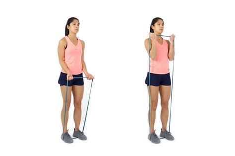 Resistance Band Bicep Curls Hit My Macros