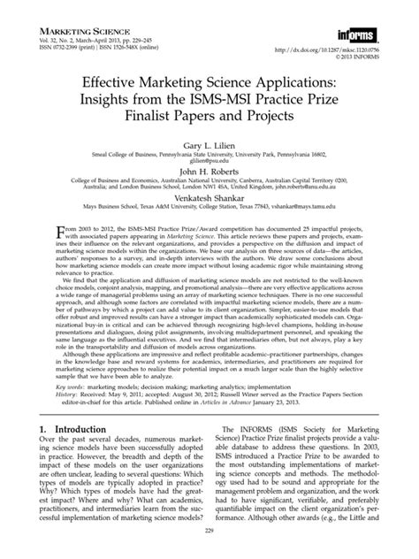 Pdf Practice Prize Impact Mktg Science 1 Dokumen Tips