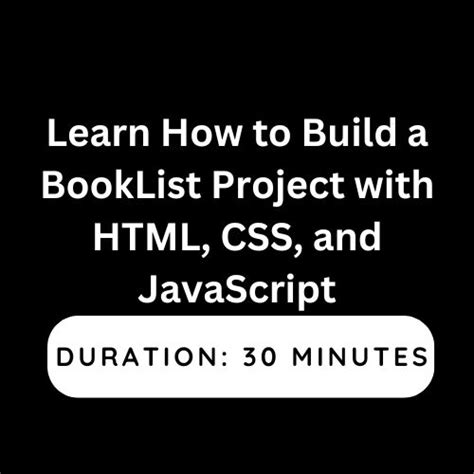Learn How To Build A Booklist Project With Html Css And Javascript Chrisofficial Learn
