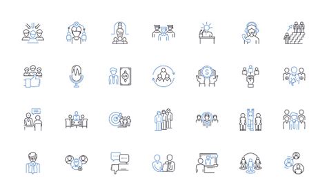 성공 어드바이저 라인 아이콘 컬렉션입니다 동기 부여 전략 진행 자신감 성장 영감 야망 벡터 및 선형 그림 목표 설정 결과 성취 개요 표지판 설정 기회에 대한 스톡 벡터 아트