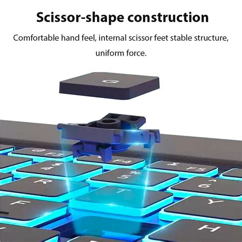 ชุดคีย์บอร์ดและเมาส์ไร้สายขนาด 10 นิ้วแบบบางพิเศษ ชาร์จได้ ภาษาอังกฤษ สำหรับ Ipad แท็บเล็ต และ