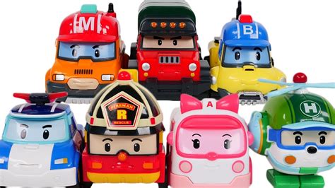 로보카 폴리 친구들 폴리 로이 앰버 헬리 마크 버키 포처 살펴보기 젤리바바 토이 Youtube