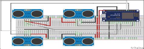 The Connection Of The Ultrasonic Sensors And The NodeMCU Download Scientific Diagram