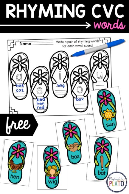 Rhyming Cvc Words Playdough To Plato