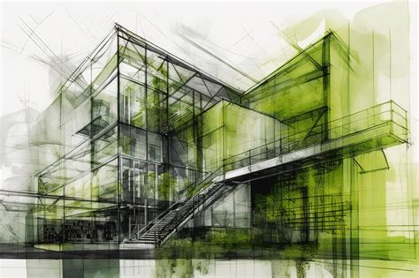 Premium Ai Image The Concept Of Green Architecture Industrial
