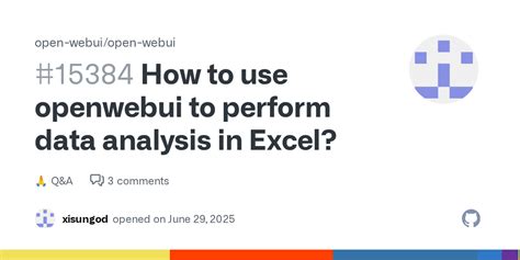 How To Use Openwebui To Perform Data Analysis In Excel · Open Webui