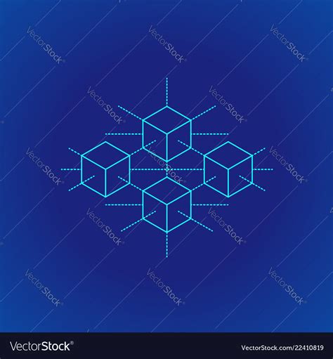 Blockchain Distributed Ledger Technology Vector Image