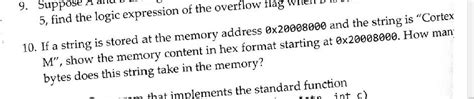 Solved If A String Is Stored At The Memory Address
