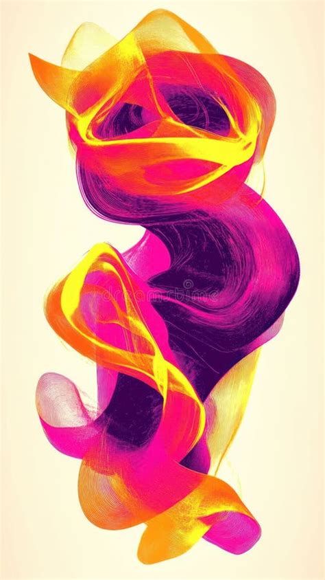 A Vibrant Abstract Swirl Of Colors Creating A Dynamic Visual Flow Stock Illustration
