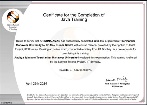 Krishna Aman On Linkedin Iitbombay Javacertificate Codingskills Innovation