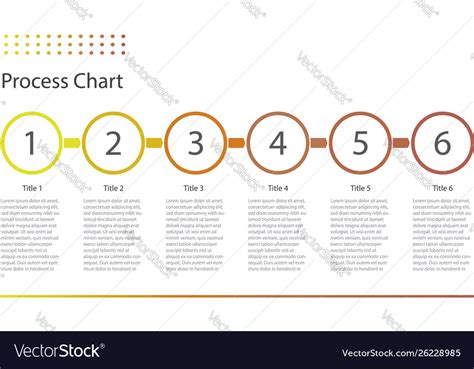Process Chart Template With Six Steps Royalty Free Vector