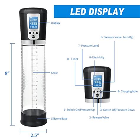 Electric Penis Vacuum Pump With 4 Suction Intensities Adorime