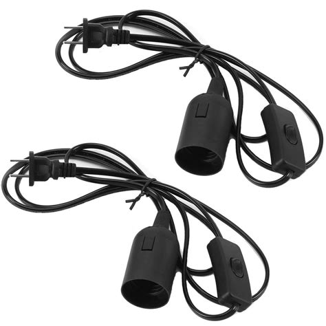 Deago E E LED Light Socket FT Extension Cord With On Off Switch And US AC Power Plugs