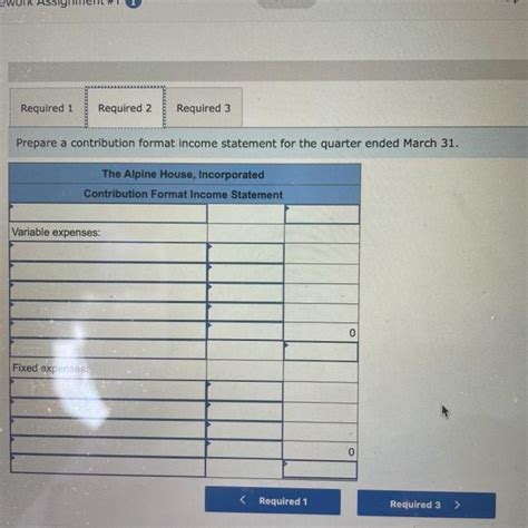 Solved Prepare A Contribution Format Income Statement