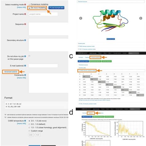 Example Screenshots From The Cabs Dock Server A Main Page Input Download Scientific
