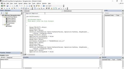 Navigating The Visual Basic Editor Microsoft Excel Macros And Vba