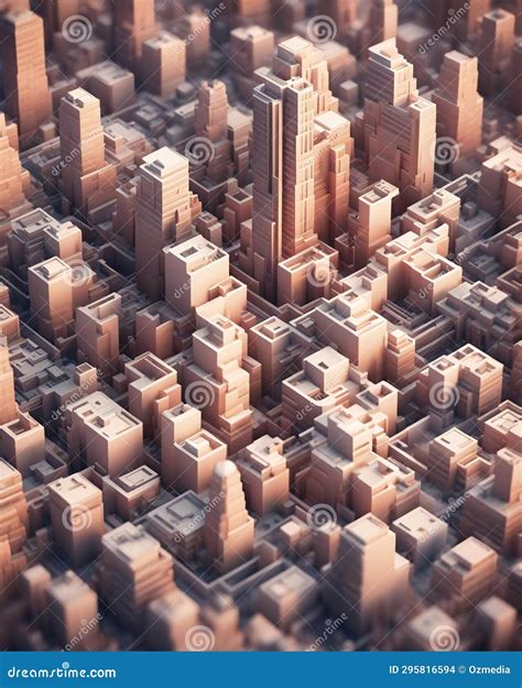 Abstract City Architecture In Futuristic Geometric Style Stock Illustration Illustration Of