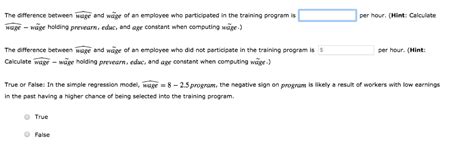 Solved 15 Treatment Effects Without Randomization Suppose