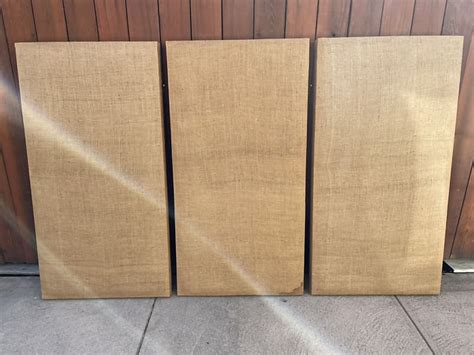 3 Acoustic Sound Panels Roxul Safe N Sound 2010 Burlap Reverb
