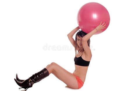Exercise Ball Rollout Stock Image Image Of Sensuality
