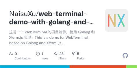 Web Terminal Demo With Golang And Xterm Index At Main · Naisuxu Web Terminal Demo With